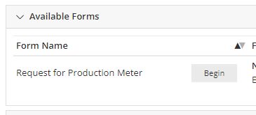 How can I request a production meter for an online system that opted to ...